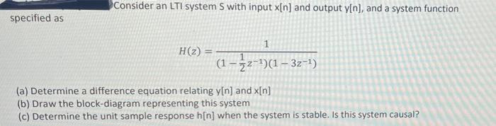 Solved Consider an LTI system S with input x[n] and output | Chegg.com
