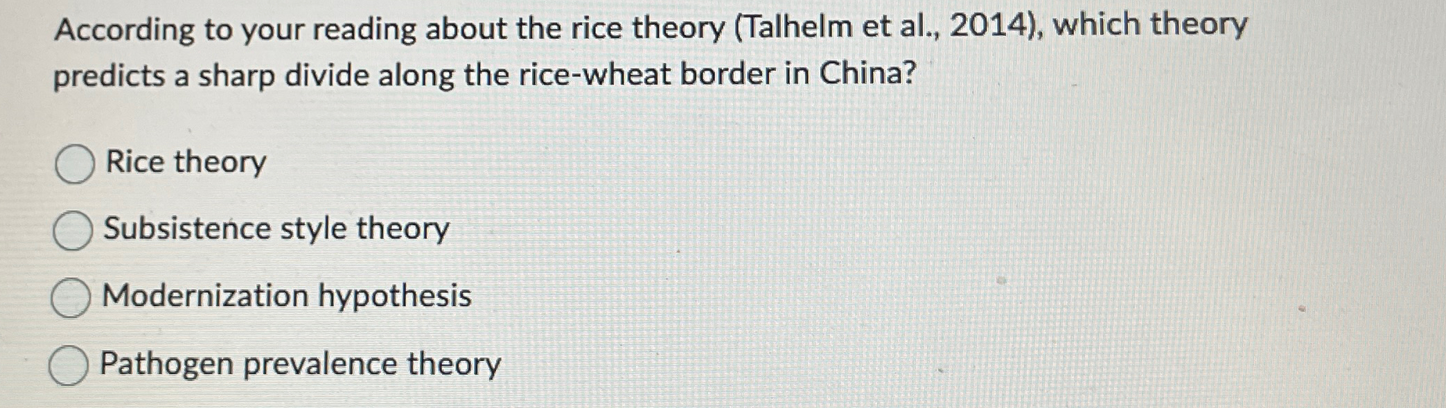 Solved According to your reading about the rice theory | Chegg.com