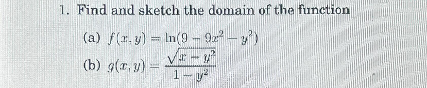 Solved Find and sketch the domain of the | Chegg.com