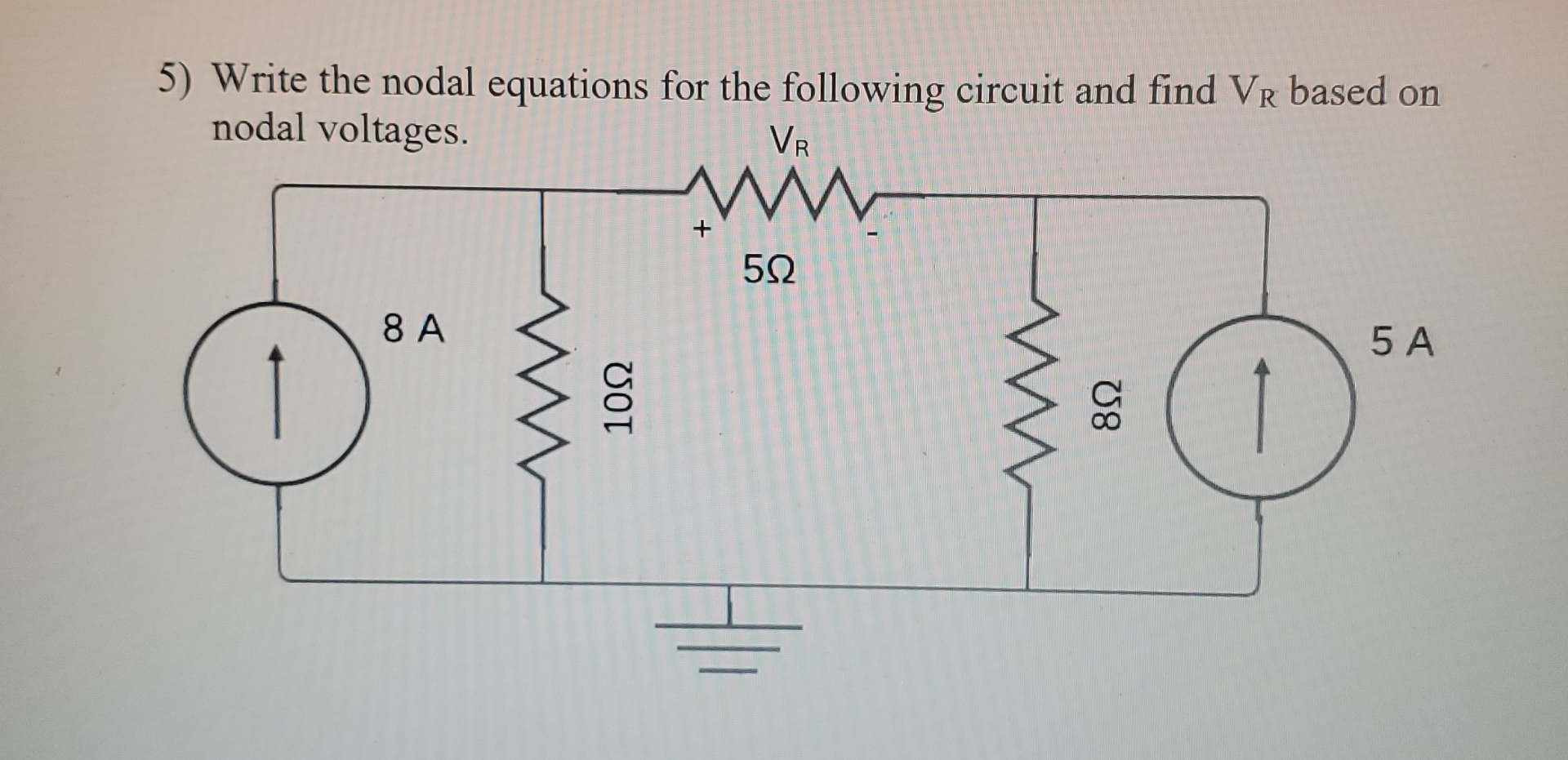 Solved Write the nodal equations for the following circuit | Chegg.com