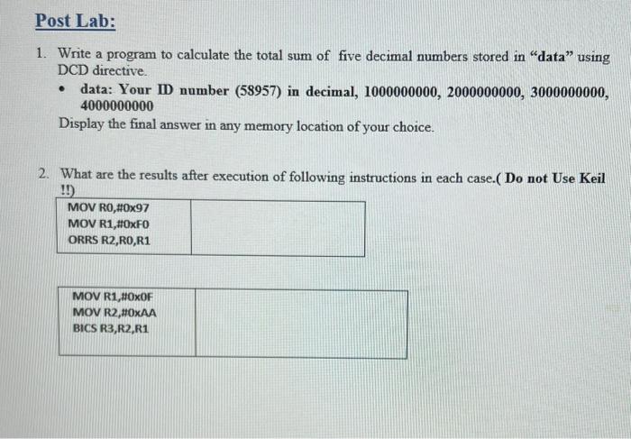Solved 1. Write a program to calculate the total sum of five | Chegg.com