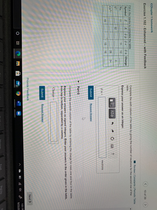 Solved Course Home Provide Feedback E 1:51 PI 9/23/2C | Chegg.com