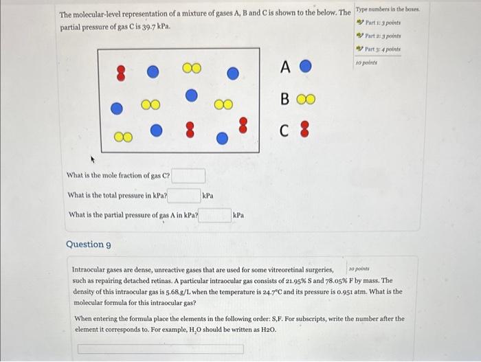 Solved The Molecular Level Representation Of A Mixture Of