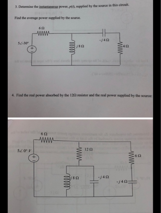 Solved 3. Determine the instantaneous power,p(), supplied by | Chegg.com