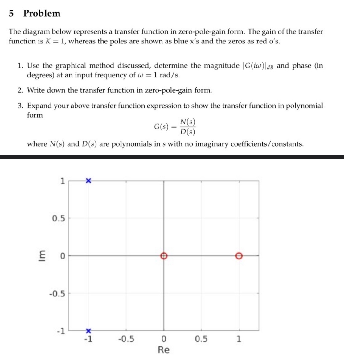Solved 5 ﻿ProblemThe diagram below represents a transfer | Chegg.com