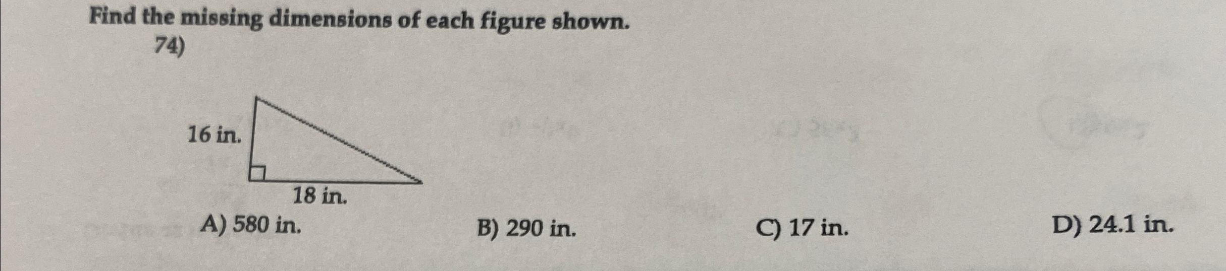 Solved Find the missing dimensions of each figure | Chegg.com