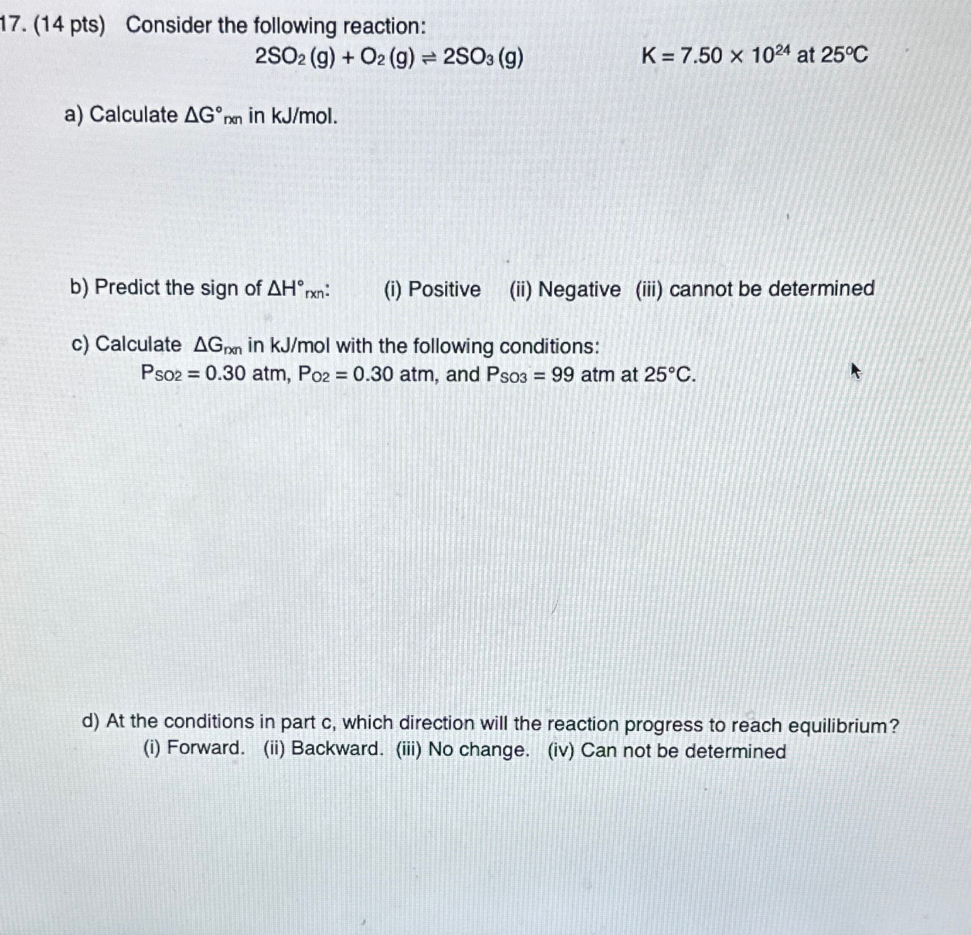Solved (14 ﻿pts) ﻿Consider the following | Chegg.com