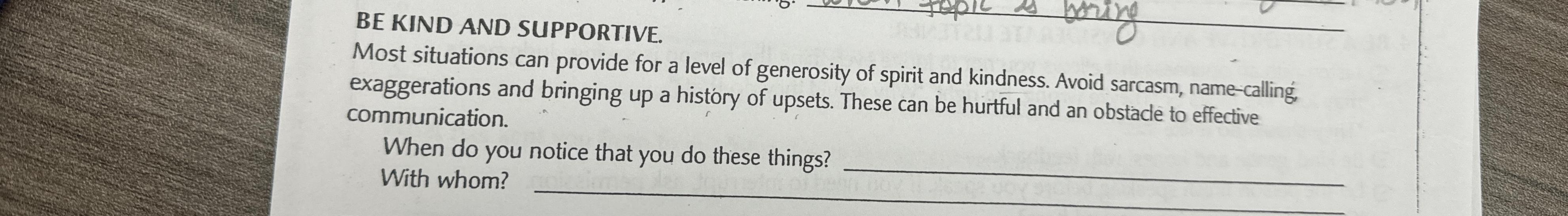 Solved BE KIND AND SUPPORTIVE.Most situations can provide | Chegg.com
