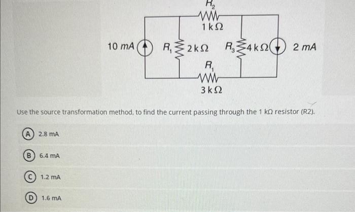 Solved Use the source transformation method, to find the | Chegg.com