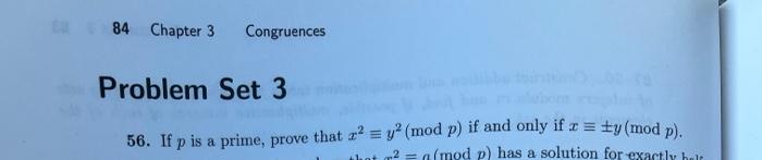 Solved 56. If p is a prime, prove that x2≡y2(modp) if and | Chegg.com