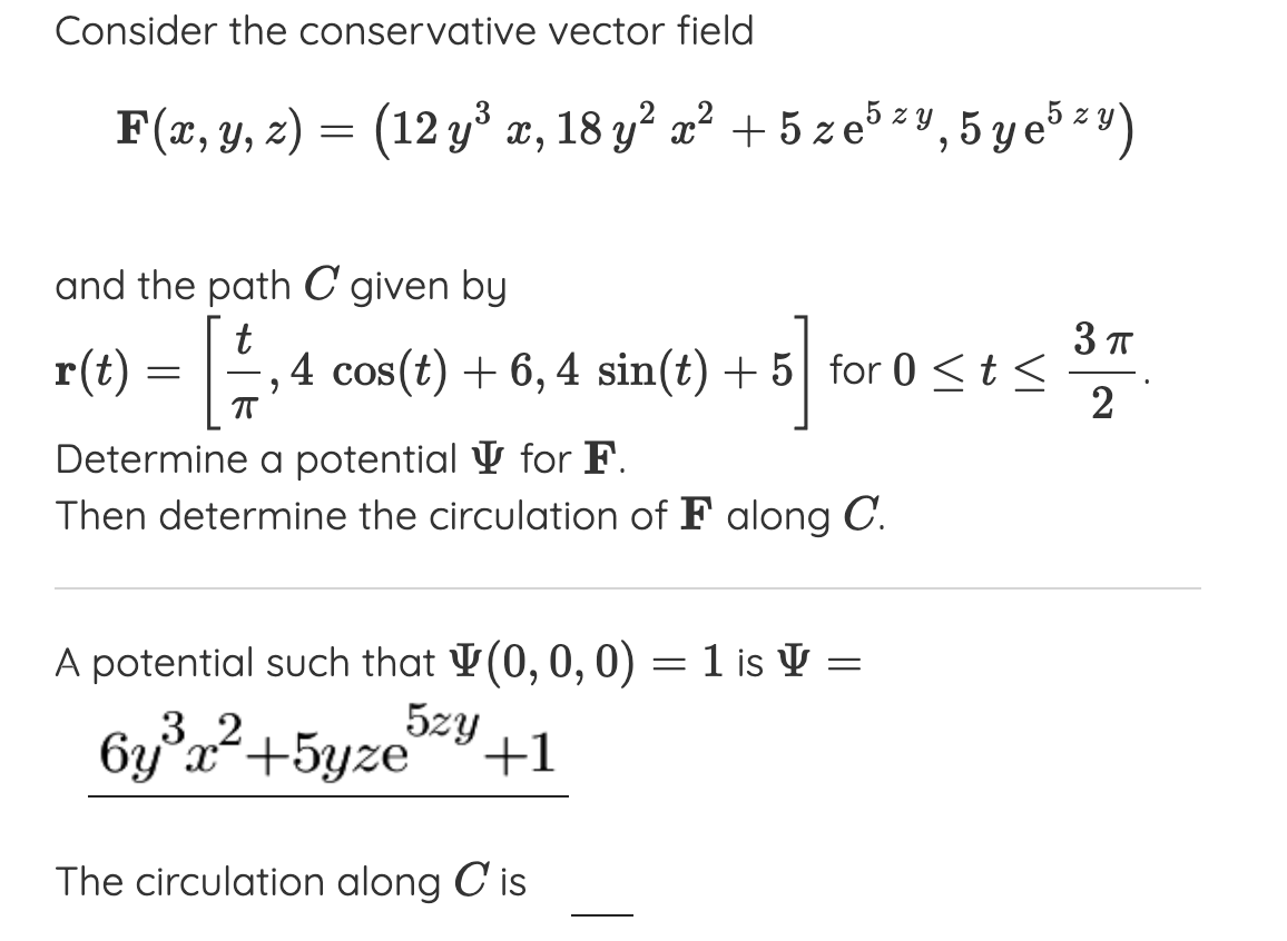 Solved Consider the conservative vector | Chegg.com