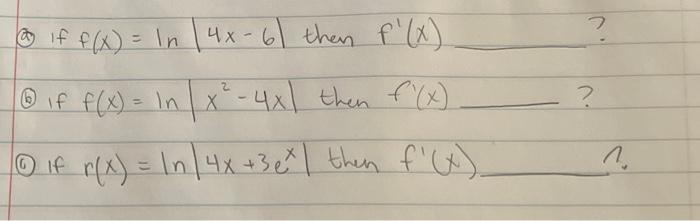 Solved calculate each derivative. i am unsure how to | Chegg.com