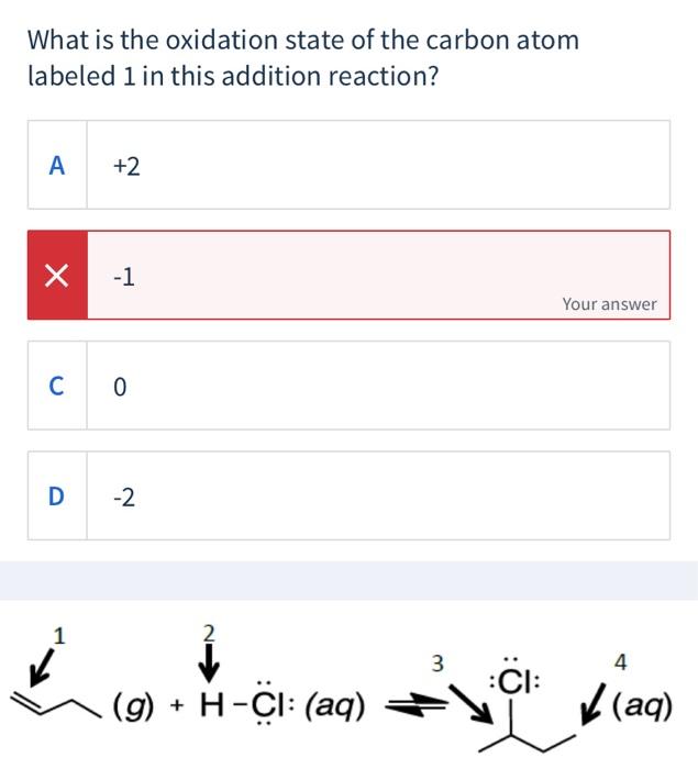 Solved What is the oxidation state of the carbon atom | Chegg.com