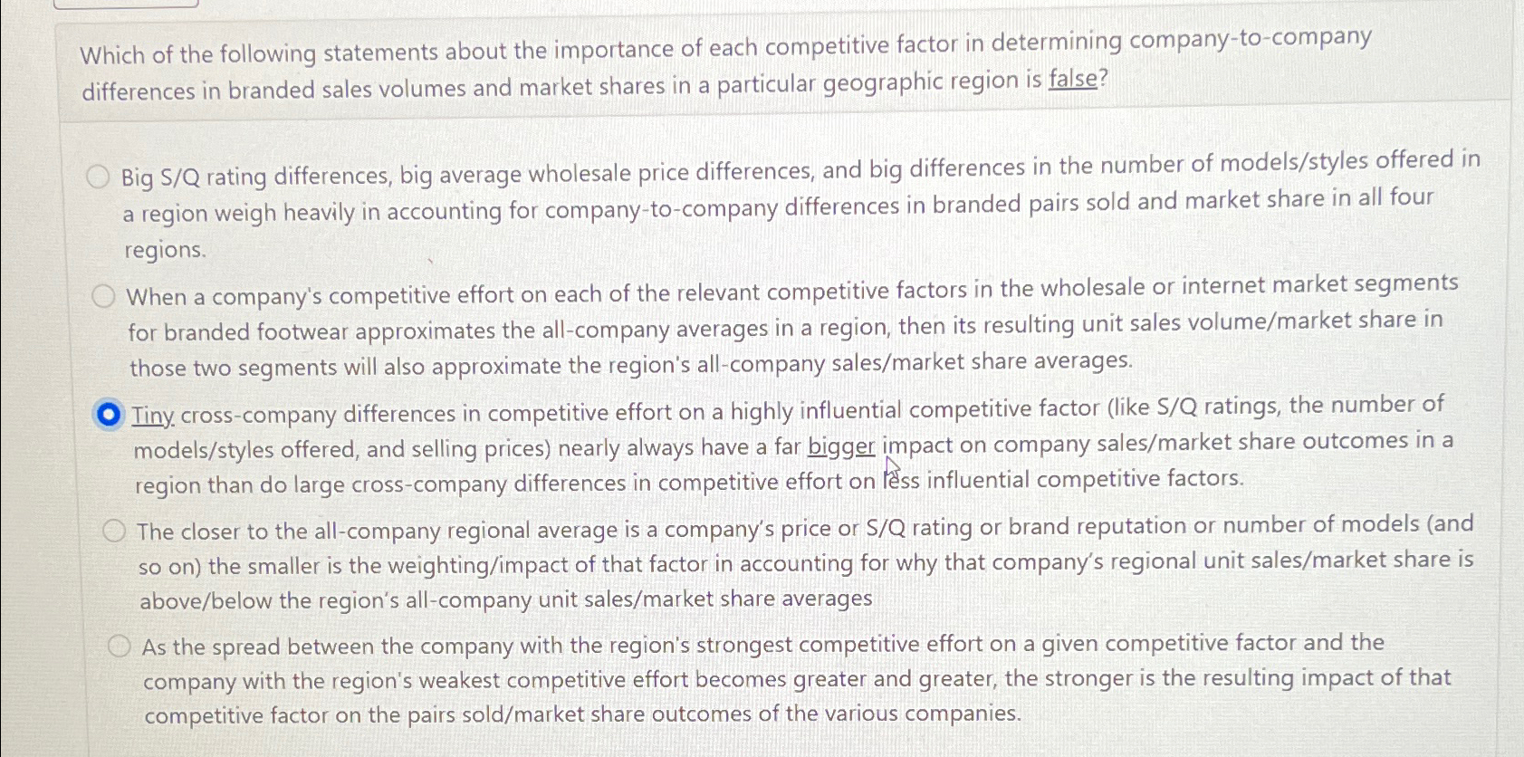 Solved Which of the following statements about the | Chegg.com