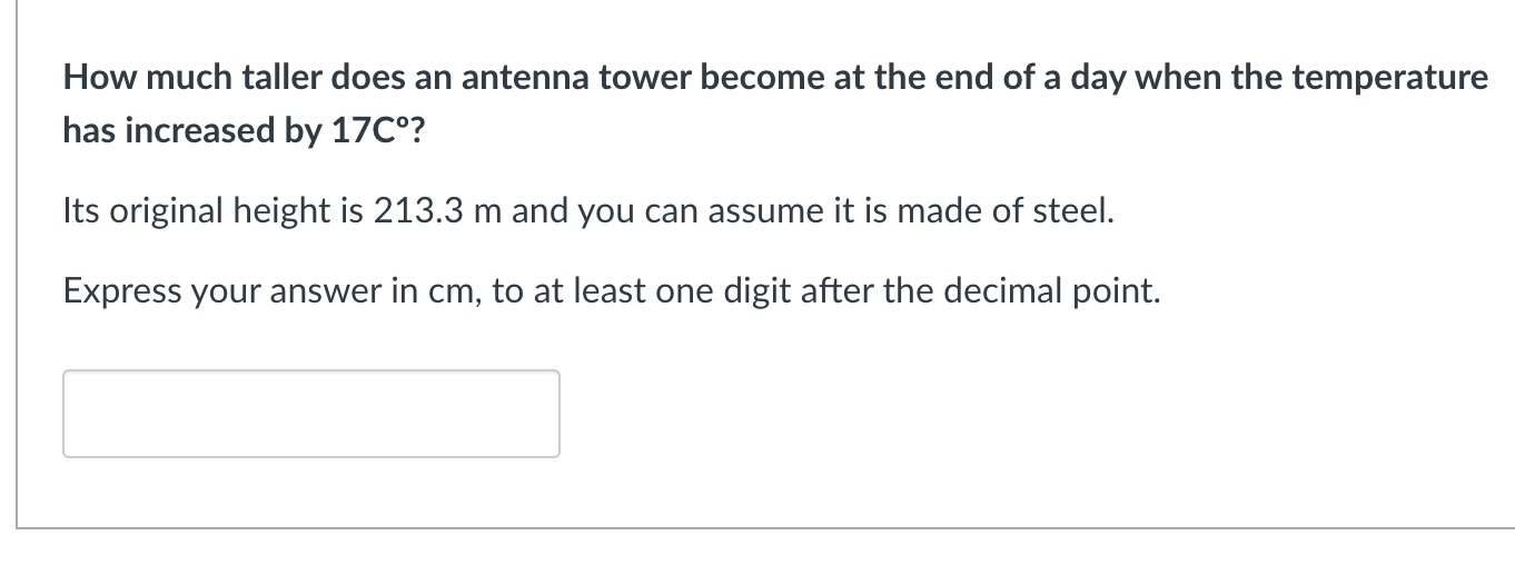Solved How much taller does an antenna tower become at the | Chegg.com