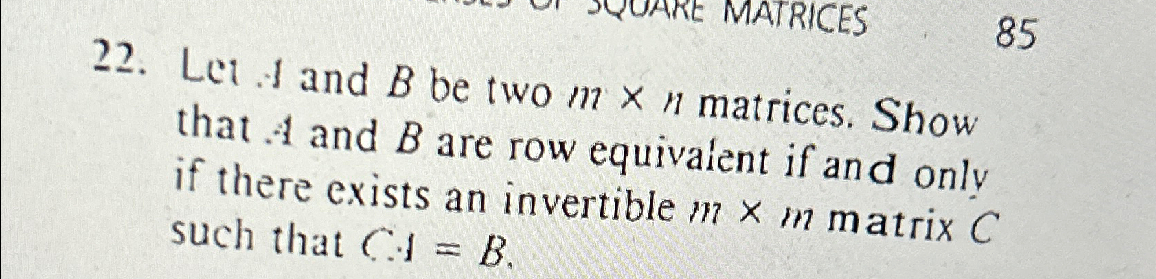 Solved Let A and B ﻿be two m×n ﻿matrices. Show that A and B | Chegg.com