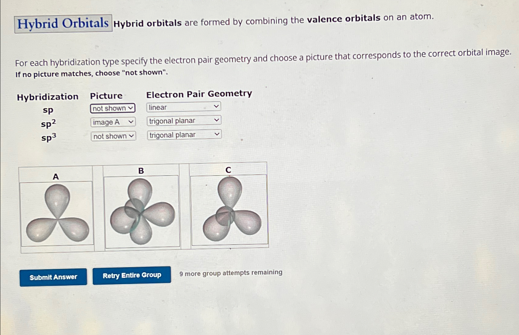 Solved Hybrid Orbitals Hybrid orbitals are formed by | Chegg.com