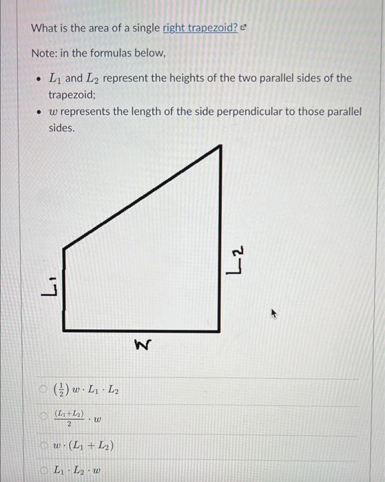 Solved What is the area of a single right trapezoid? Note: | Chegg.com