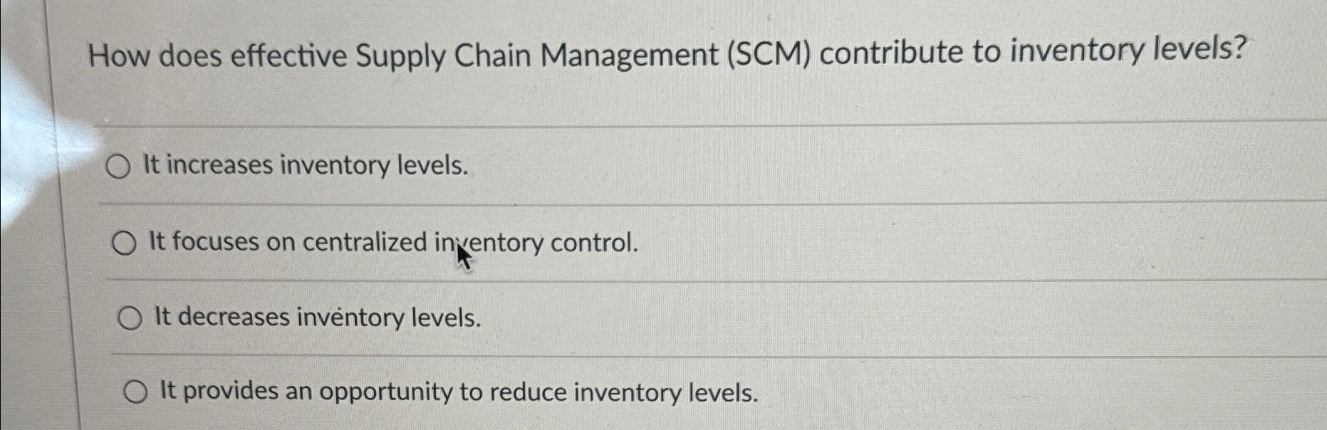Solved How does effective Supply Chain Management (SCM) | Chegg.com