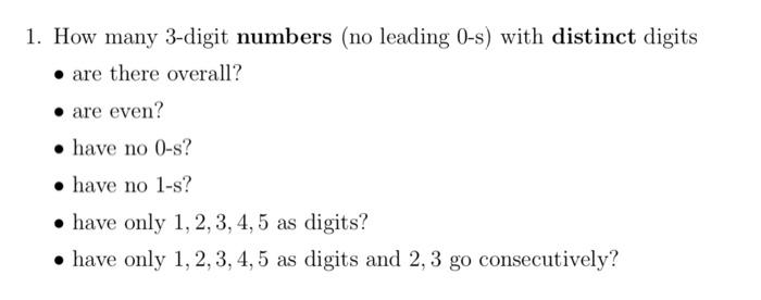 Solved Combinatorics QuestionCould a good explanation be | Chegg.com