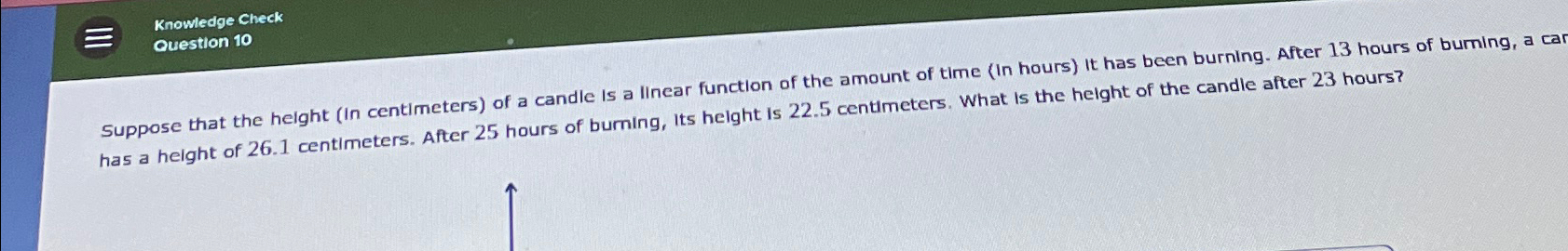 Solved Knowledge CheckQuestion 10Suppose that the height (In | Chegg.com