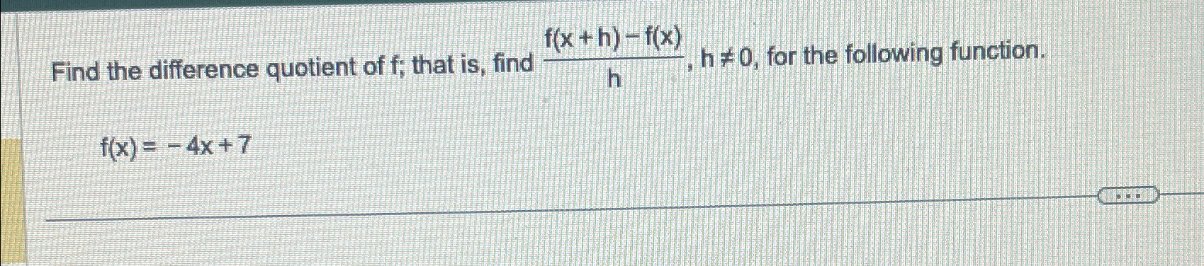 Solved Find the difference quotient of f; that is, ﻿find | Chegg.com