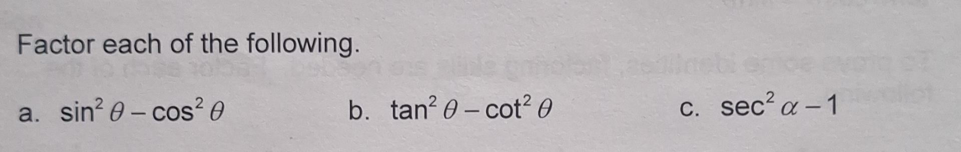 Solved Factor each of the | Chegg.com