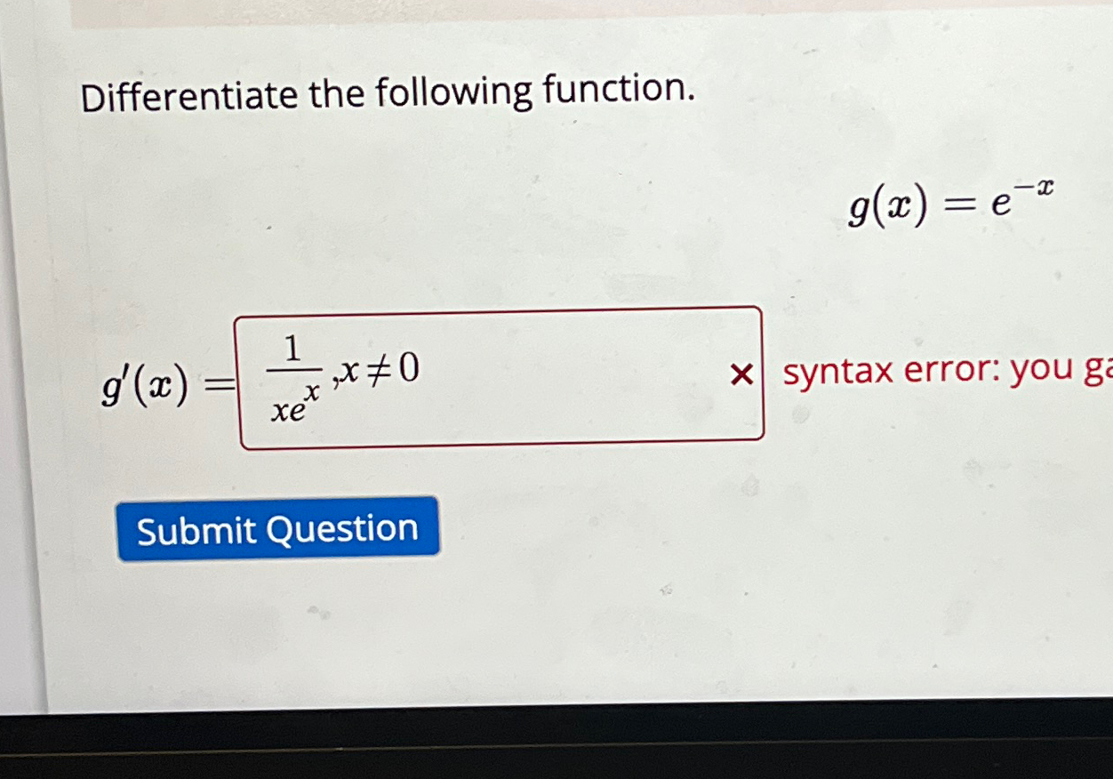 Solved Differentiate the following | Chegg.com