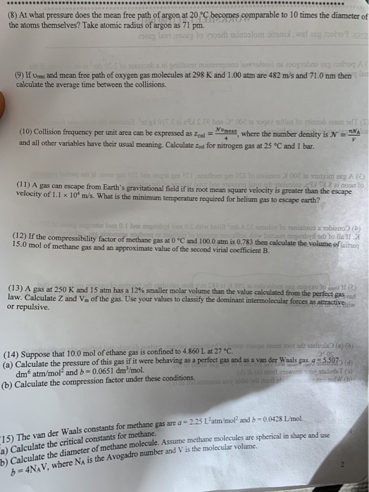 (5) If Urms of oxygen gas molecu have velocities | Chegg.com