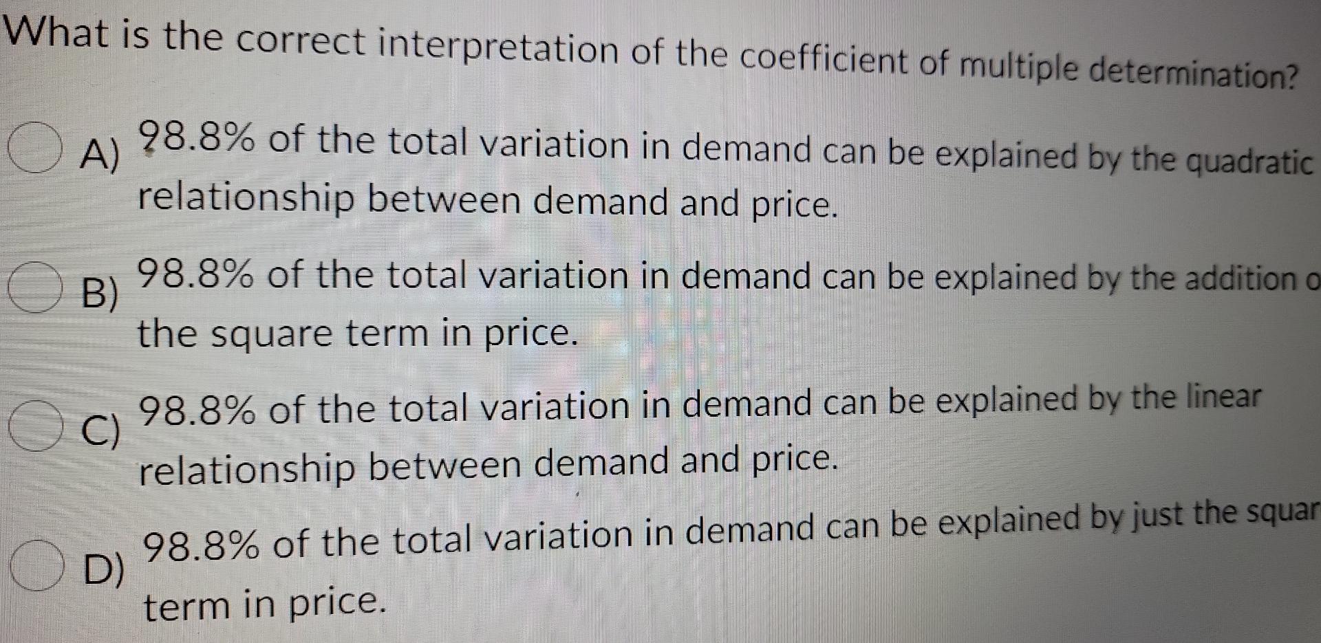 Solved SUMMARY OUTPUT Multiple R R Square Standard Error | Chegg.com
