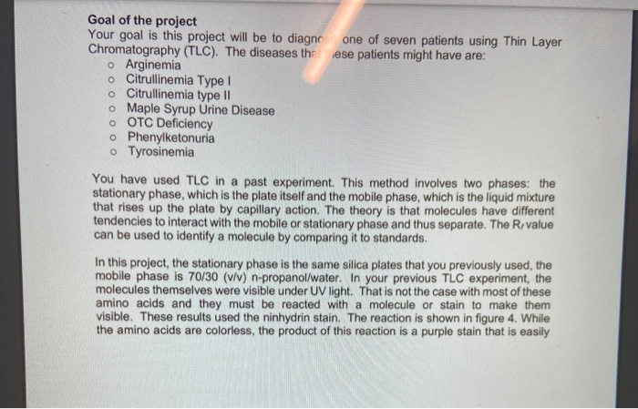 Goal of the project Your goal is this project will be | Chegg.com