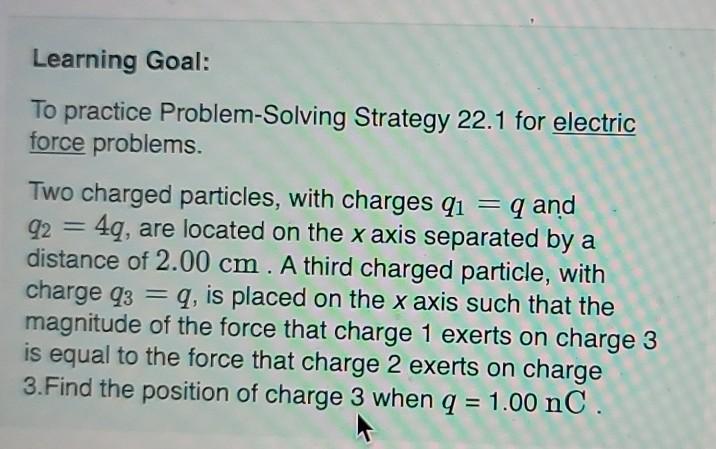 Solved Learning Goal: To practice Problem Solving Strategy | Chegg.com