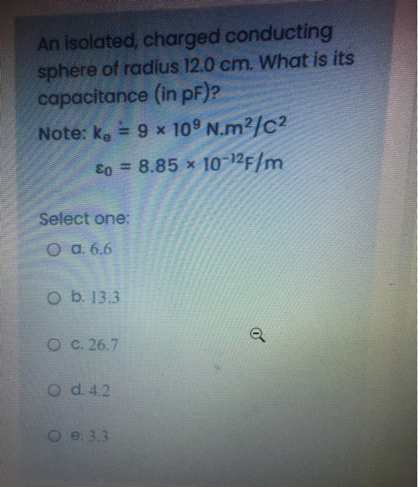 Solved An isolated, charged conducting sphere of radius 12.0 | Chegg.com