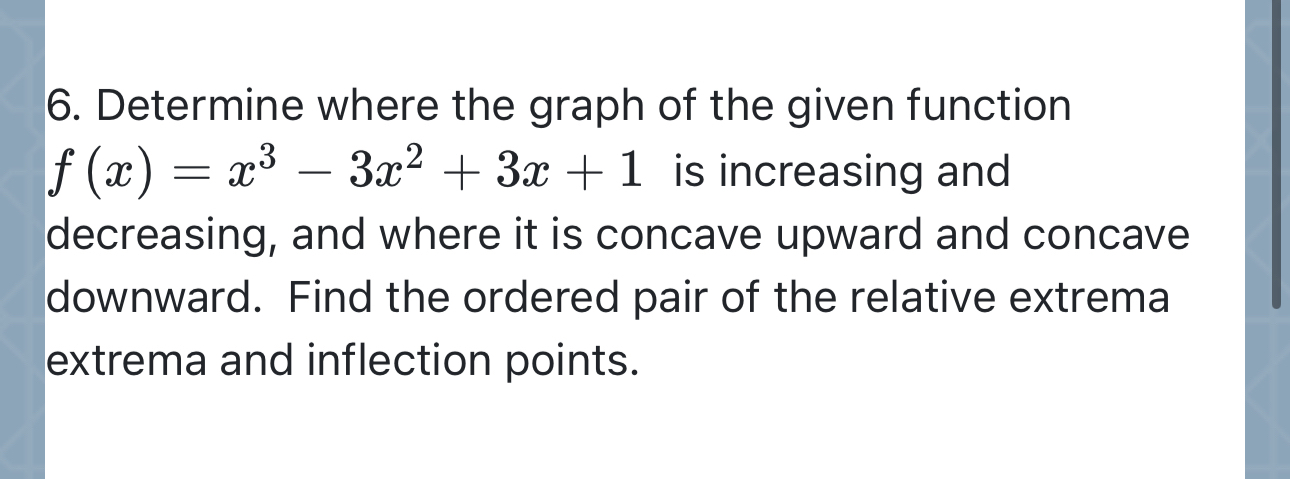 Solved Determine where the graph of the given function | Chegg.com