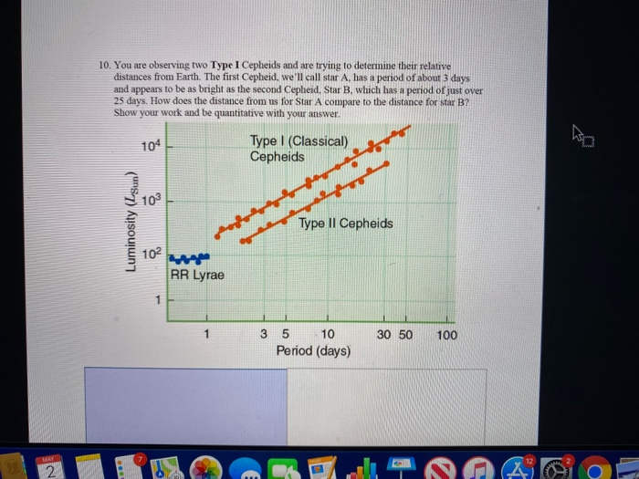 Solved 10. You are observing two Type I Cepheids and are | Chegg.com