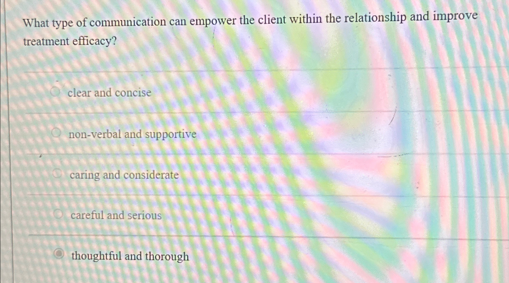 Solved What type of communication can empower the client | Chegg.com