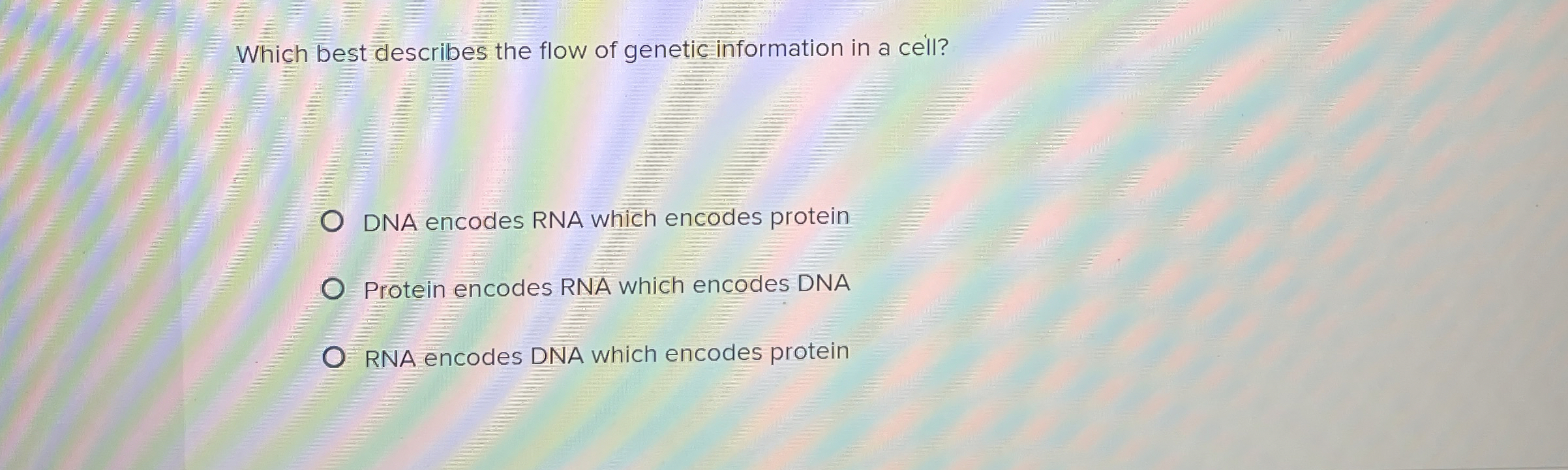 Solved Which best describes the flow of genetic information | Chegg.com