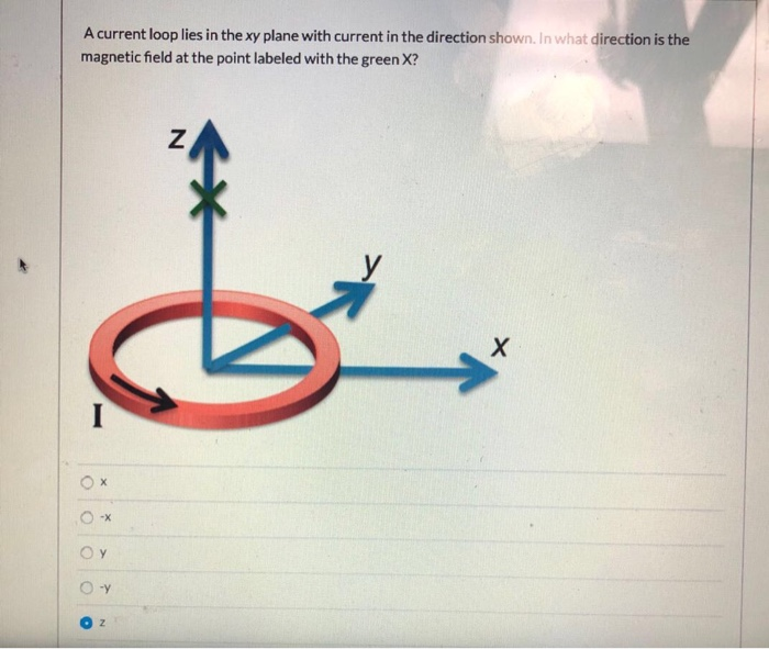 Solved A current loop lies in the xy plane with current in | Chegg.com