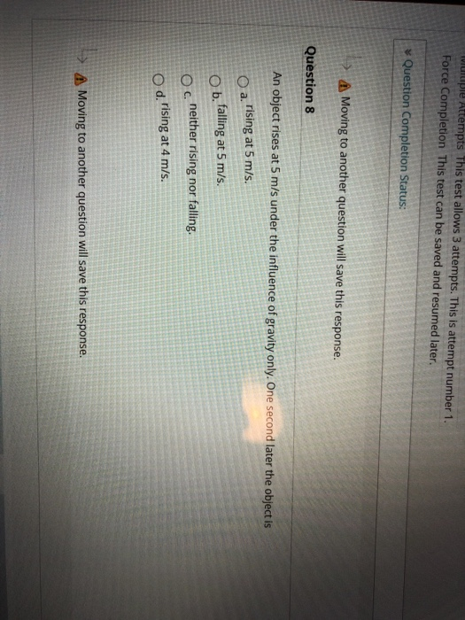 Solved Liple Attempts This test allows 3 attempts. This is | Chegg.com