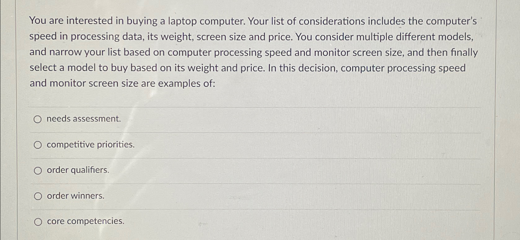 Solved You are interested in buying a laptop computer. Your | Chegg.com