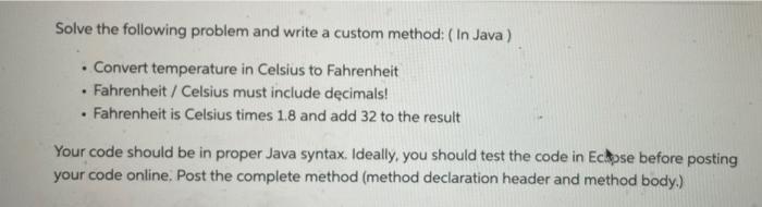 Solved Solve the following problem and write a custom | Chegg.com