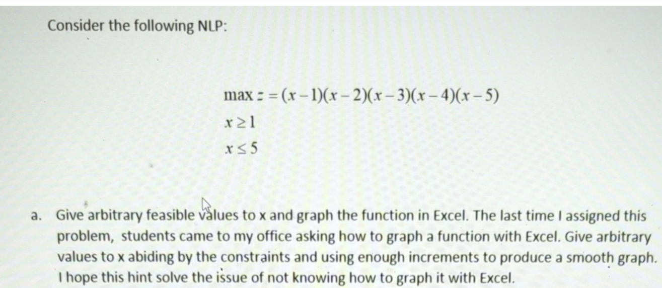 Solved Consider the following NLP: | Chegg.com