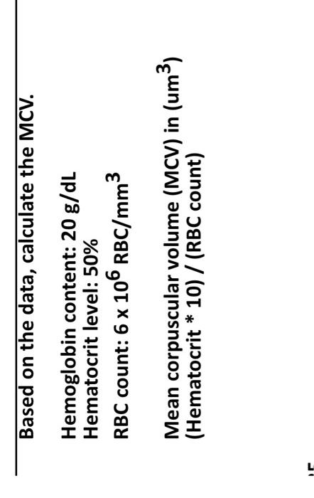 Solved L Based on the data, calculate the MCV. Hemoglobin | Chegg.com