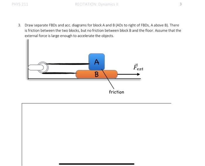 Solved 3. Draw separate FBDs and acc. diagrams for block A | Chegg.com