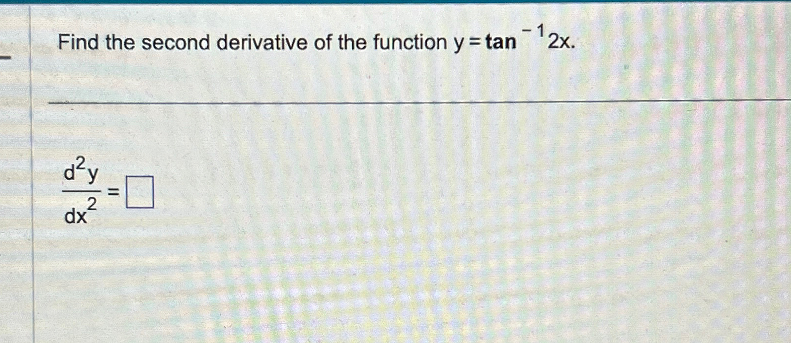 Solved Find the second derivative of the function | Chegg.com