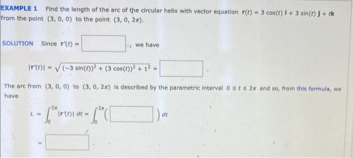 Solved EXAMPLE 1 Find the length of the arc of the circular | Chegg.com