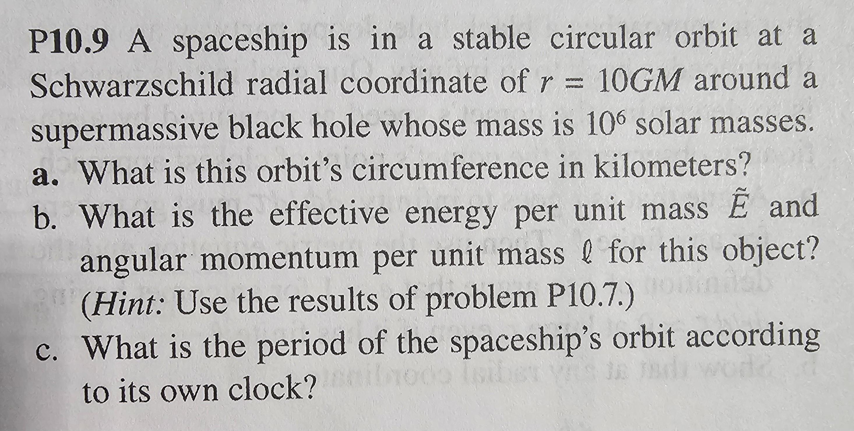 Solved P10.9 ﻿A spaceship is in a stable circular orbit at | Chegg.com
