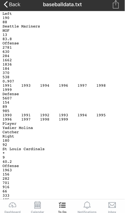 Solved Baseball Data Analysis using Structures and Data | Chegg.com