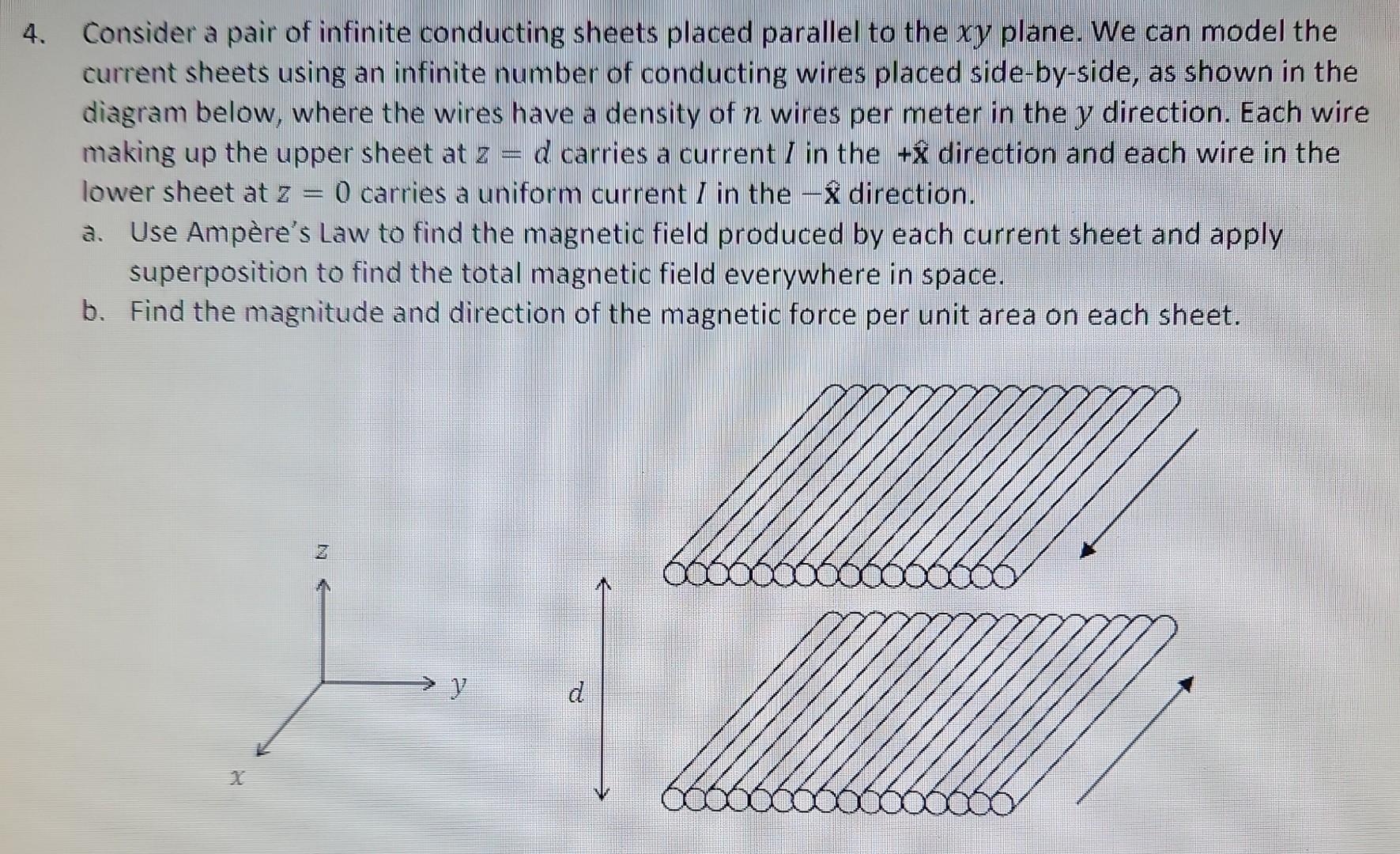 Solved Consider a pair of infinite conducting sheets placed | Chegg.com