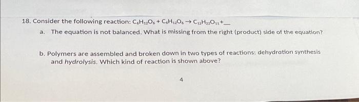 Solved 18. Consider the following reaction: | Chegg.com